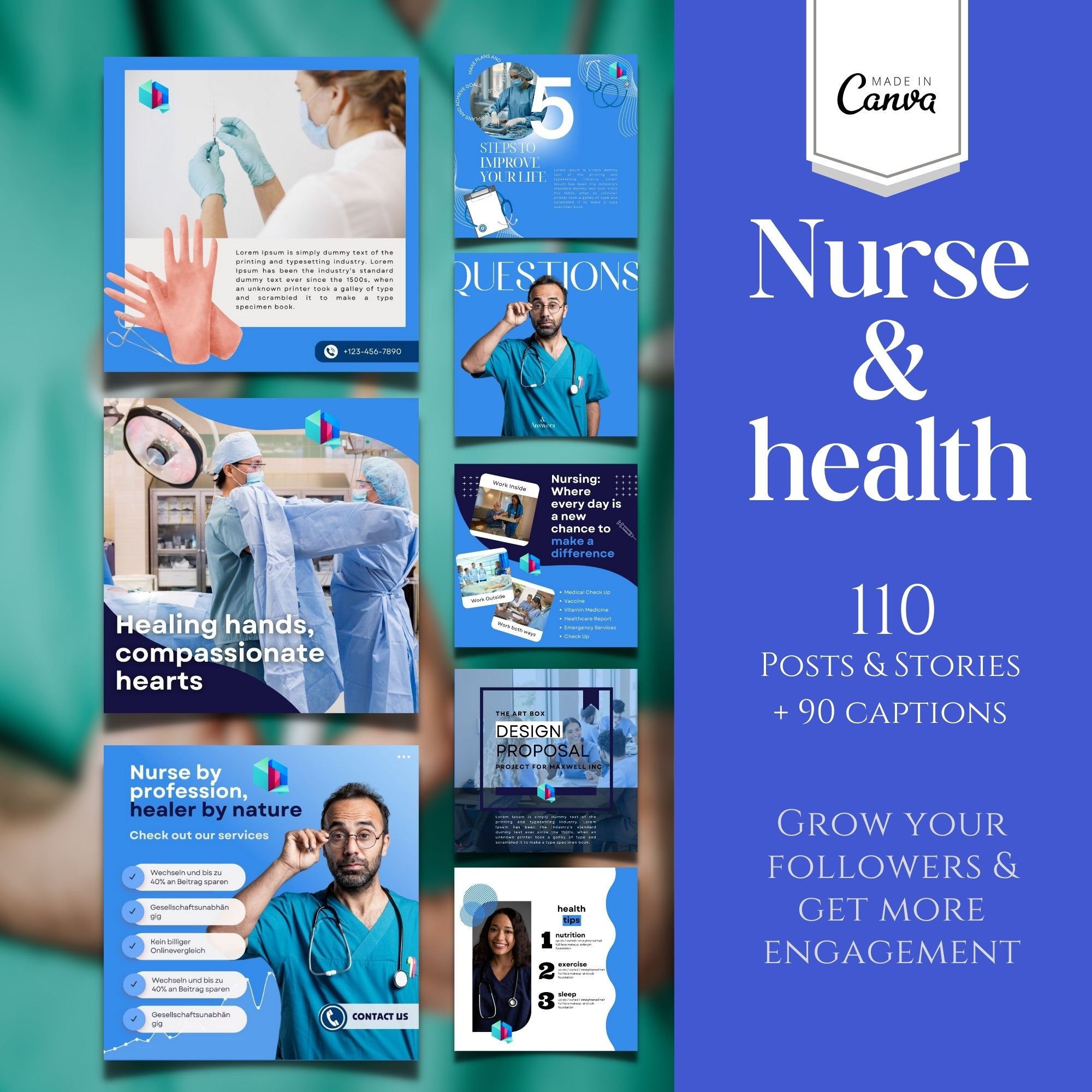 110 Nursing Posts and Stories for Instagram, Social Media Captions ...