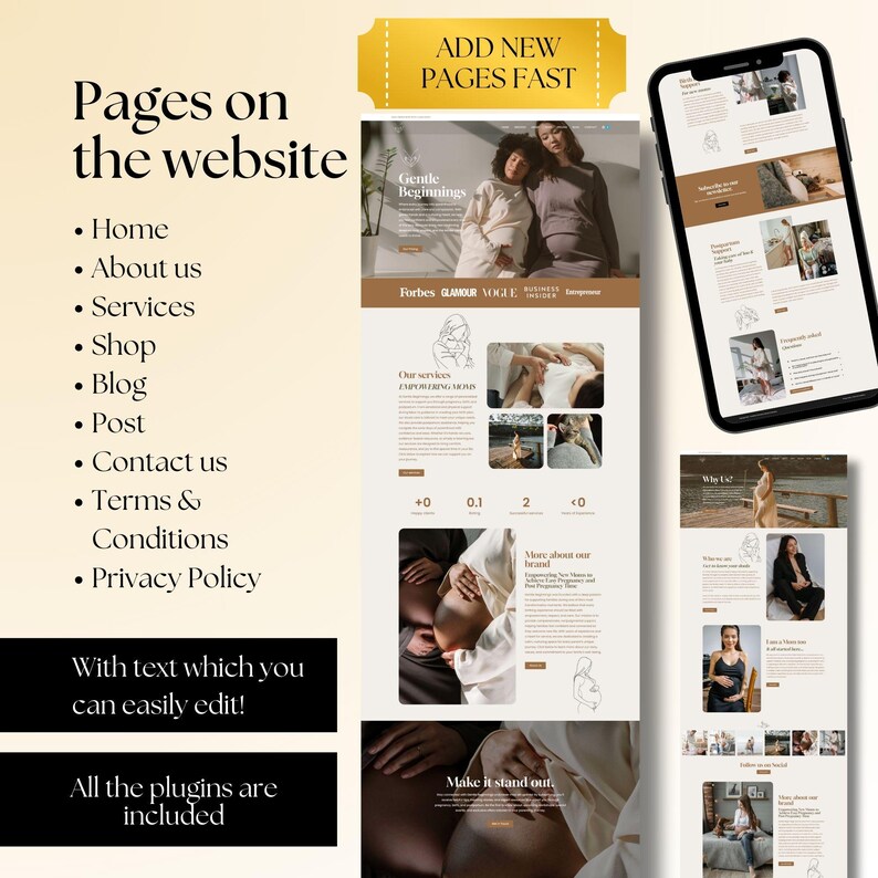 Postpartum Nurse Wordpress Theme, Responsive Wordpress Template Doula ...