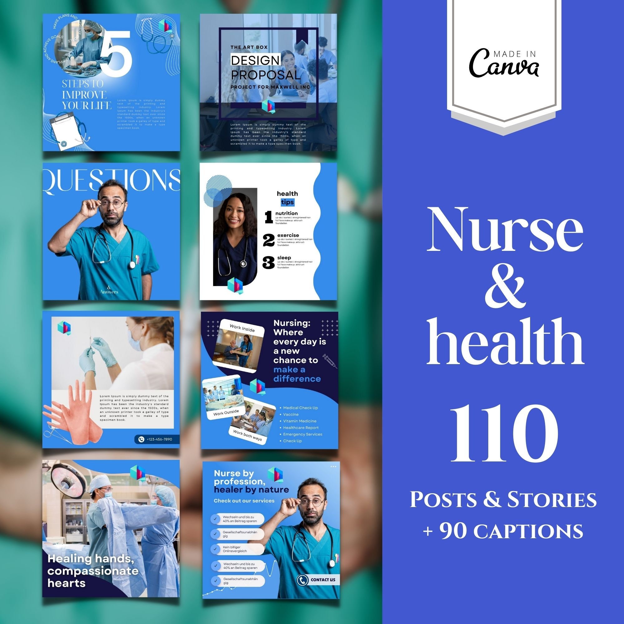 110 Nursing Posts and Stories for Instagram, Social Media Captions ...
