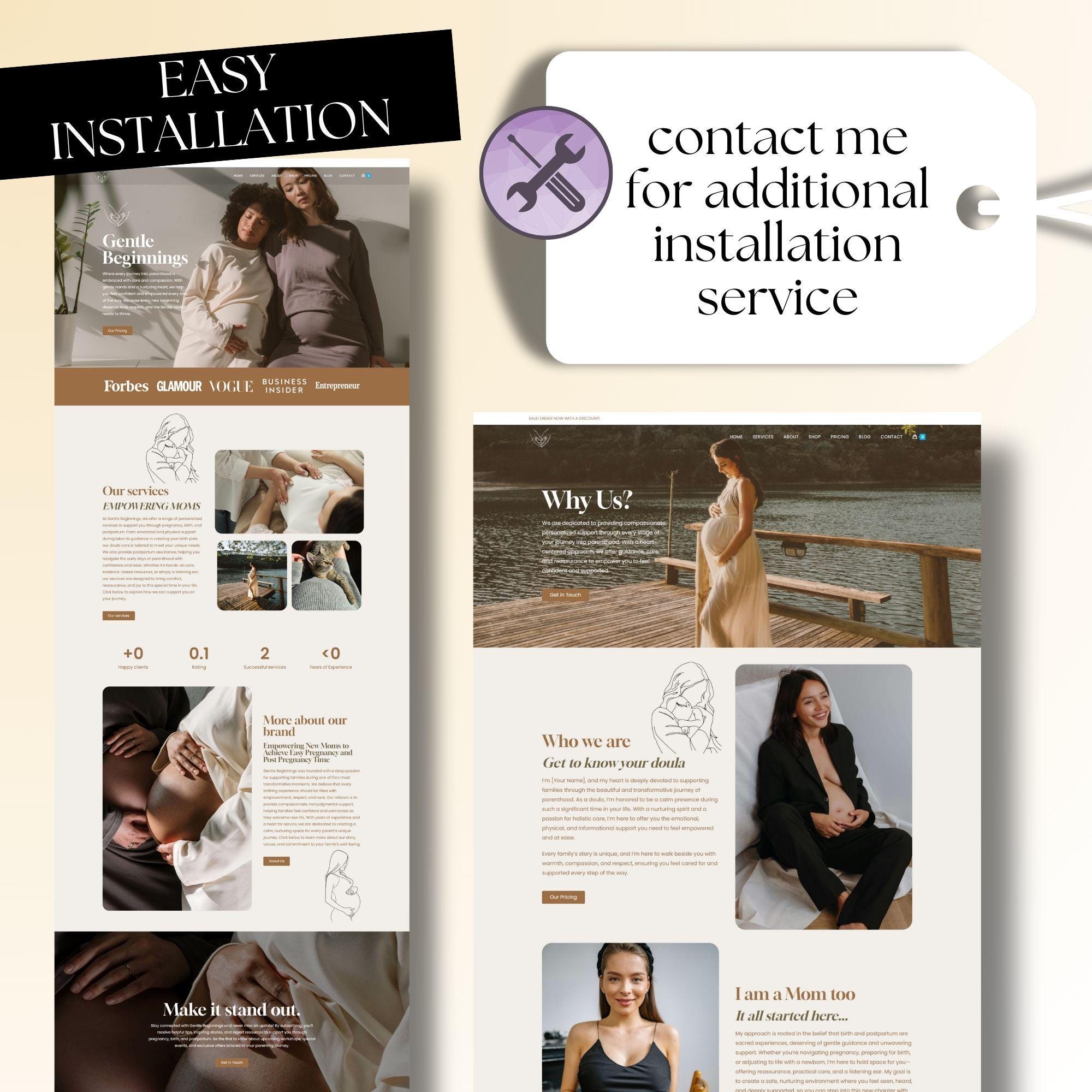 Postpartum Nurse Wordpress Theme, Responsive Wordpress Template Doula ...