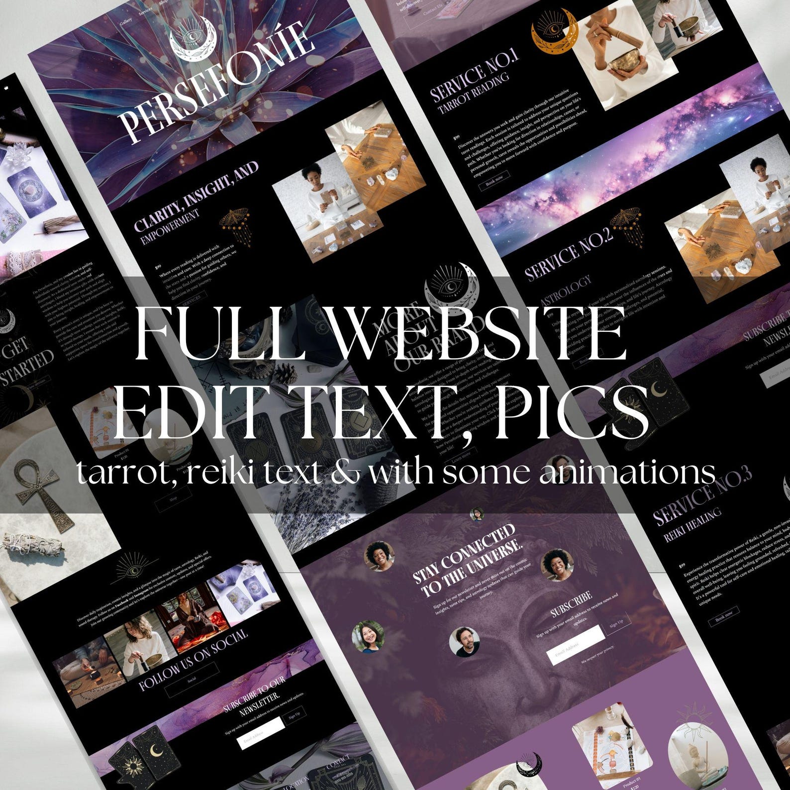 Spiritual Squarespace Template 71, Feminine Squarespace Theme ...