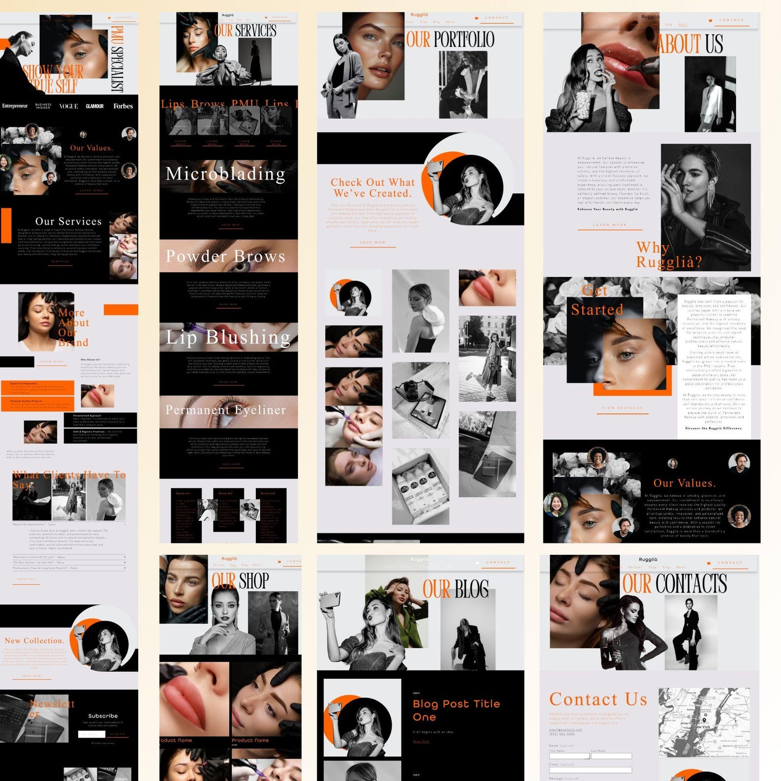 Permanent Makeup Squarespace Website, Service Squarespace Template Pmu ...