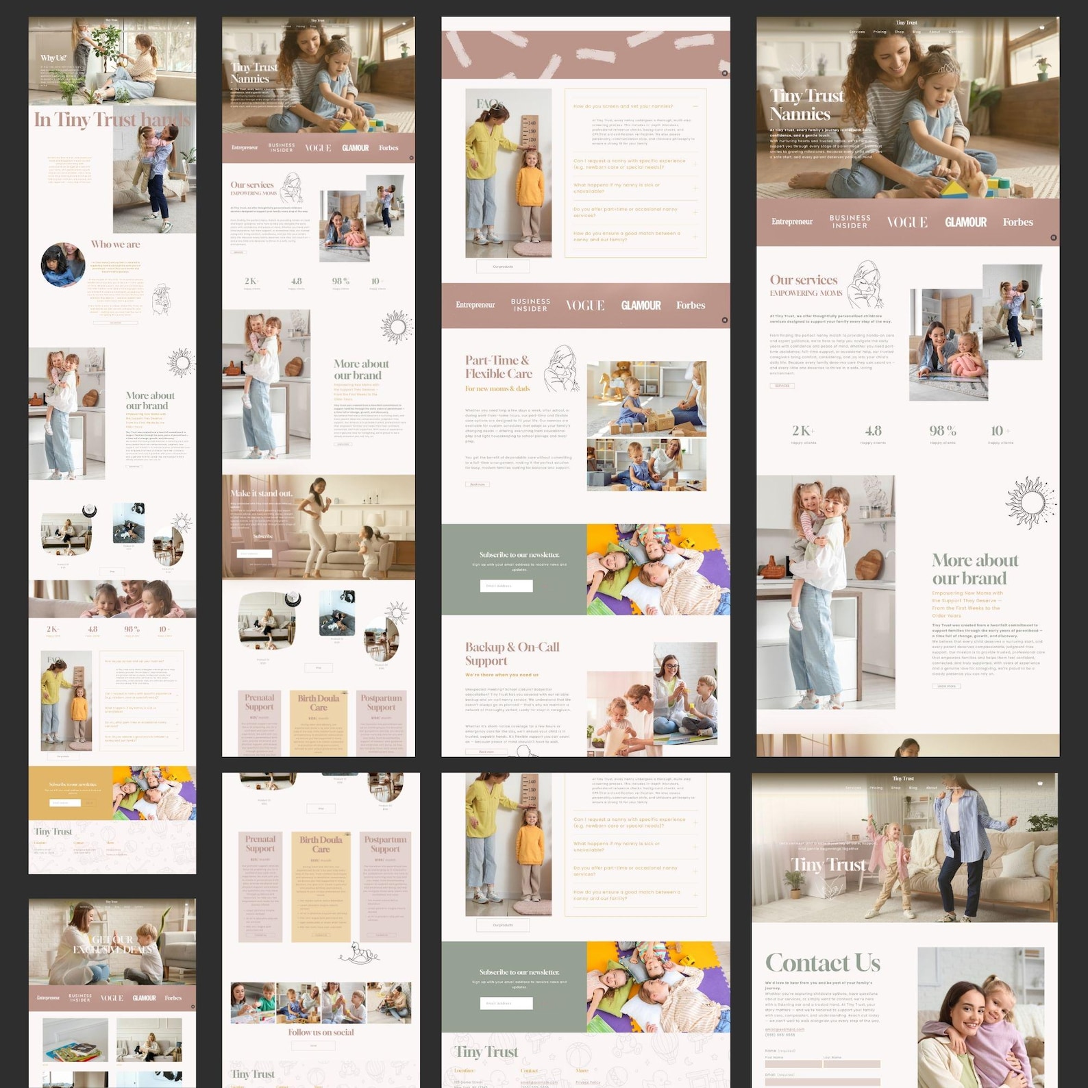 Babysitter Website Squarespace Template 71, Nanny Squarespace Website ...