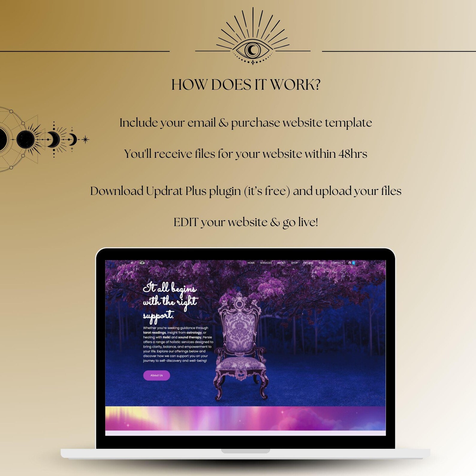 Spiritual Wordpress Website Template, Wordpress Astrologer Coach Theme ...