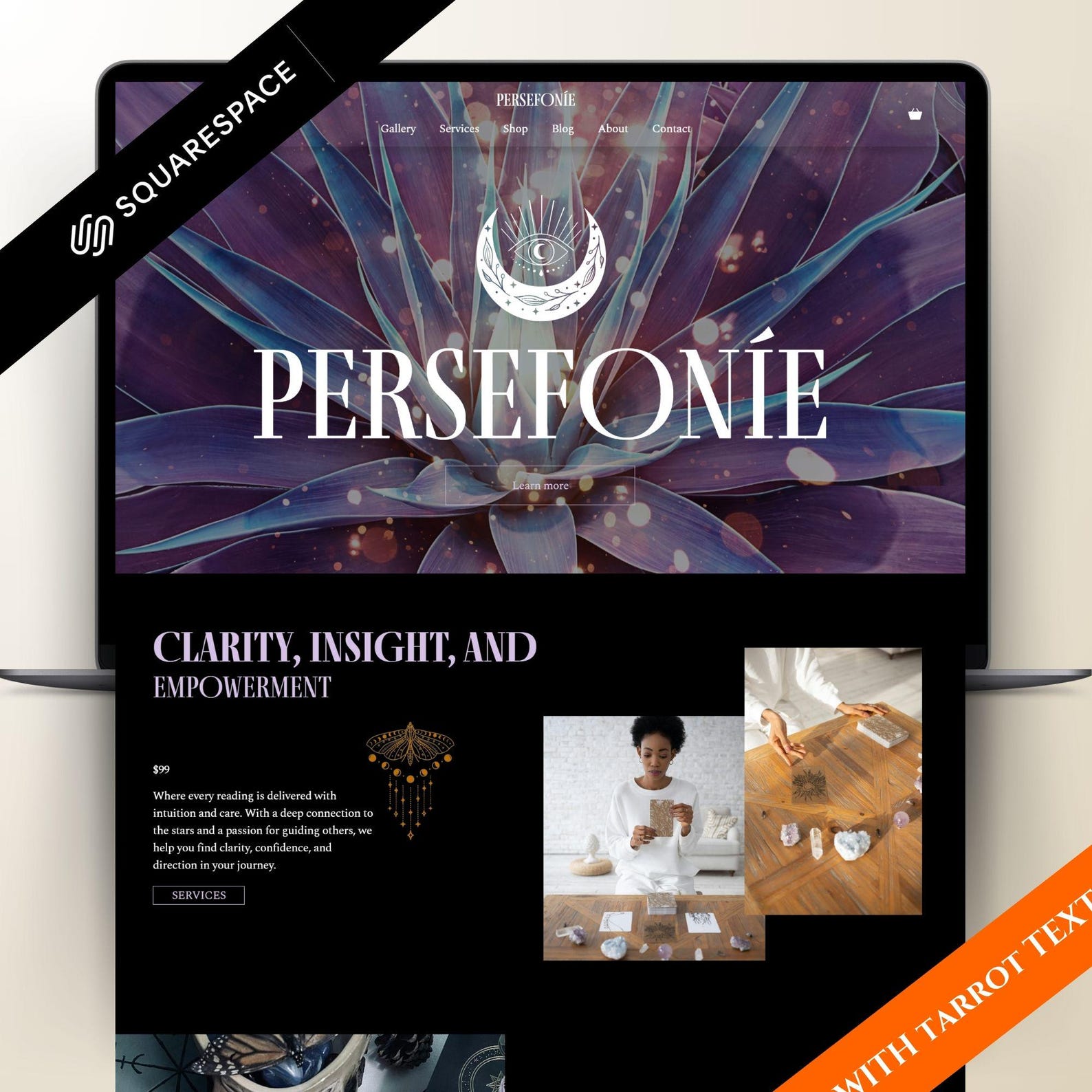 Spiritual Squarespace Template 71, Feminine Squarespace Theme ...