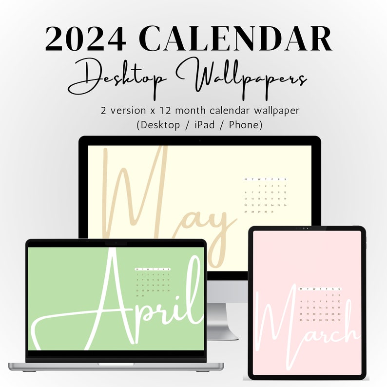 2024 Monthly Calendar Desktop Wallpaper, 2024 Calendar Desktop ...