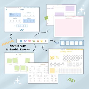 2025 Digital Planner Colorful - LANDSCAPE - Etsy