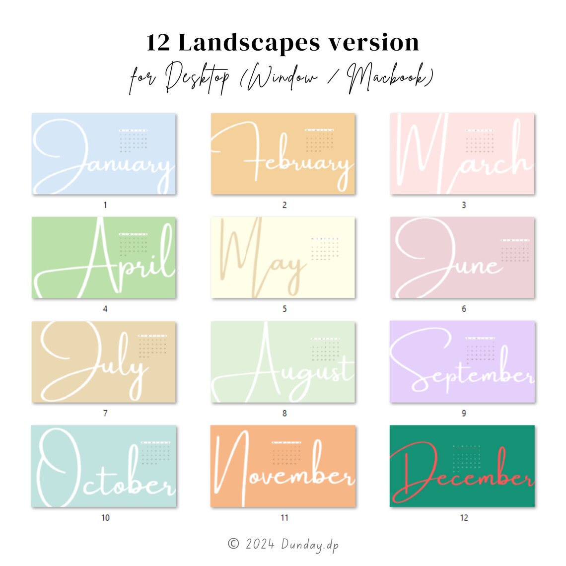 2024 Monthly Calendar Desktop Wallpaper, 2024 Calendar Desktop ...