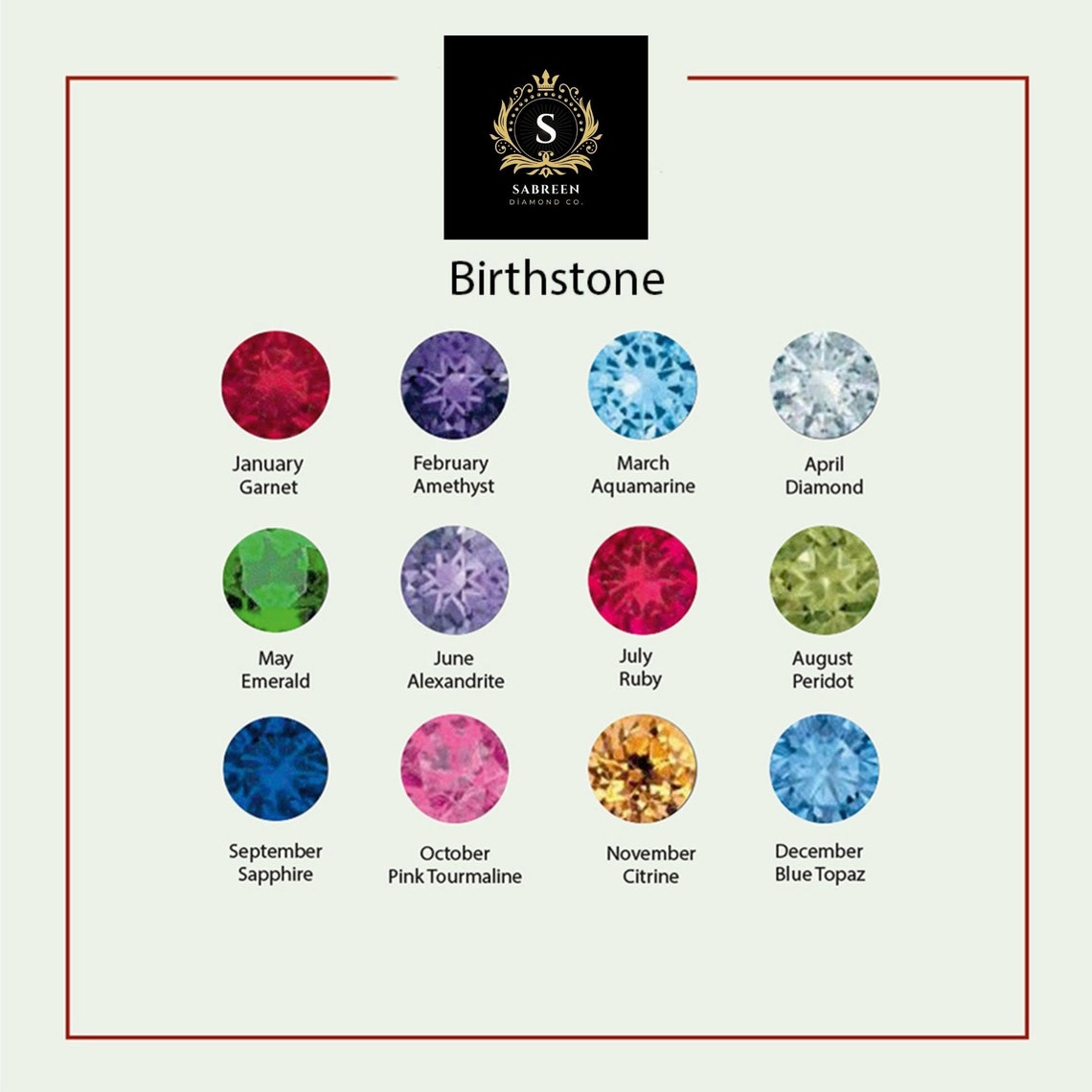 Custom Birthstone Engagement Ring, Birthday Gift for Girlfriend ...