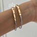 18K Gold & Silver Plated Locked Braclet, U Lock Braclet, Zircon Stone ...