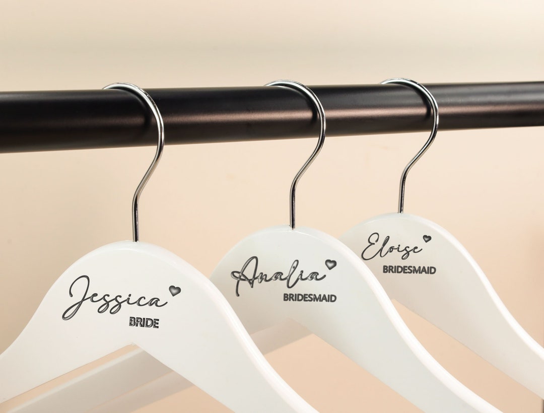 Personalized Hanger, Custom Wooden Bridesmaid Hanger Couple Gift for ...