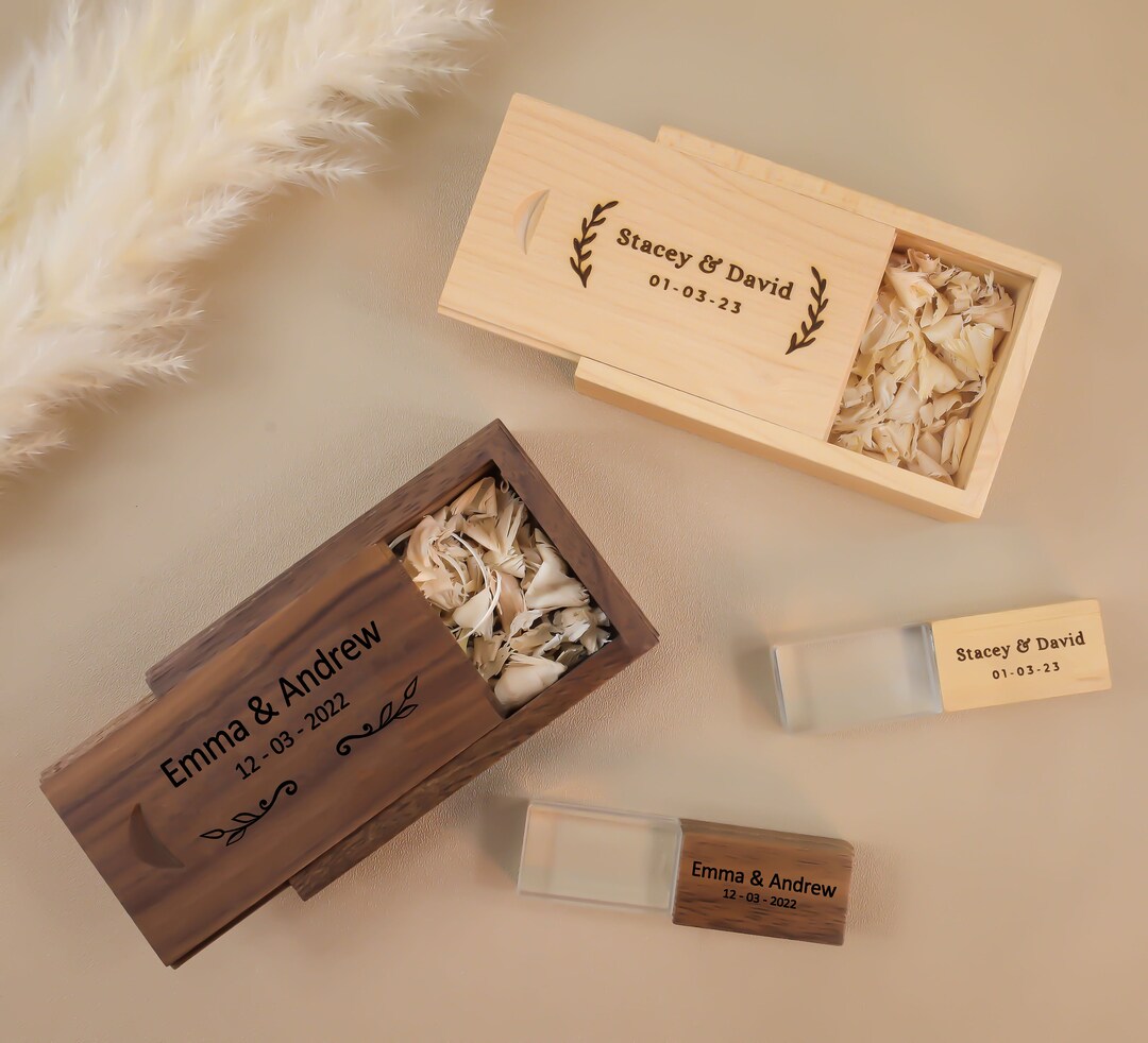 Custom USB With Box, Flash Drive Wedding Anniversary Photography Box ...