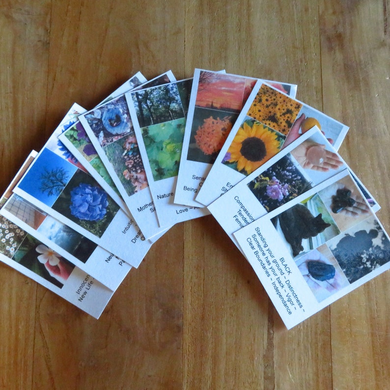 Color Therapy Cheat Sheets A4 PDF Printable Rainbow Oracle Cards - Etsy