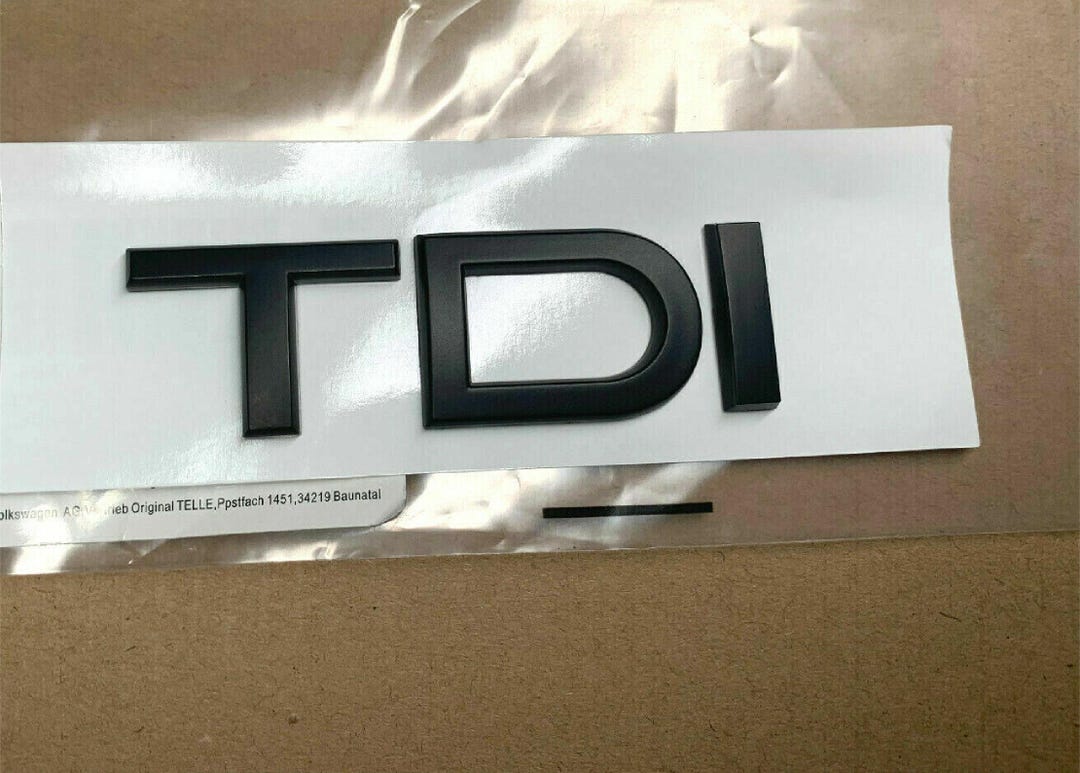 TDI Emblem Rear Letter Tail Badge Matt Black for Audi A3 A4 A5 A6 Q3 Q5 ...