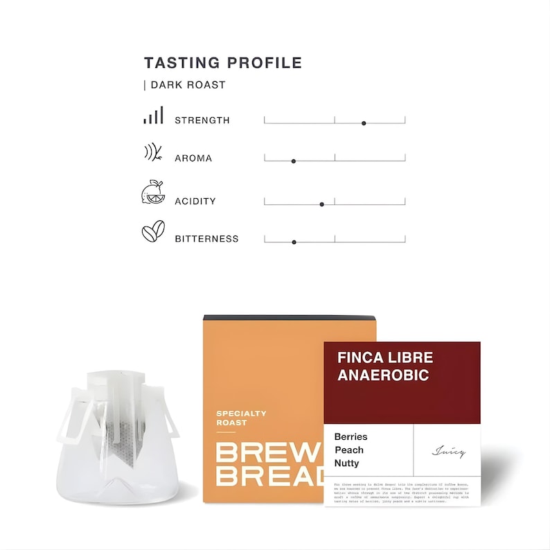 One Month Supply Coffee Box 30 Filter Coffee Bags | Dark Roast ...