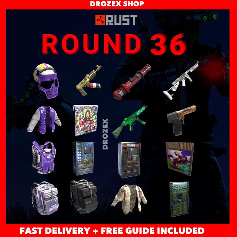 Rust Round 32 33 34 35 36 37 total 69/69 Skins Twitch Drops - Etsy Australia