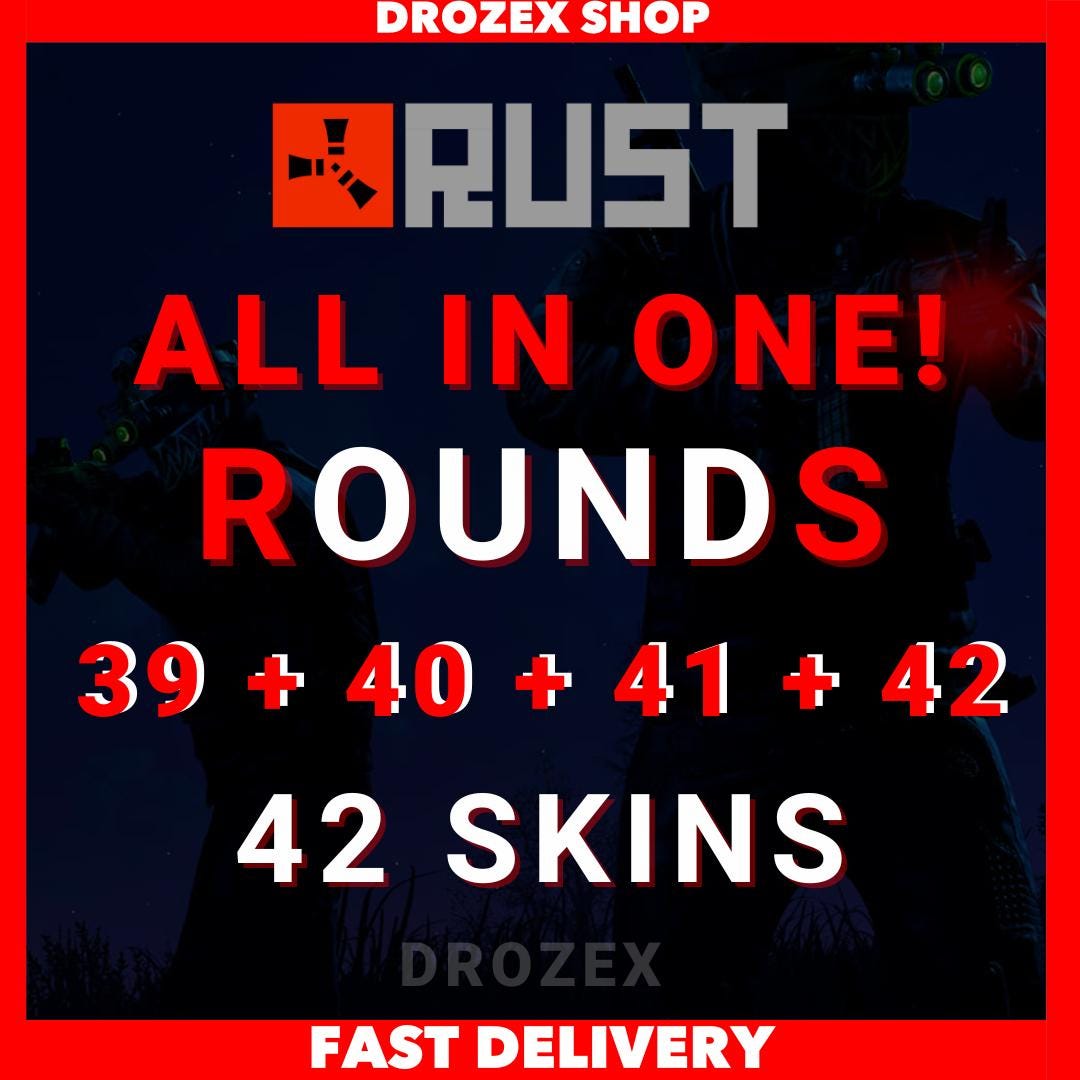 Rust All Rounds 39 + 40 + 41 + 42 [total 42/42 Skins] - Twitch Drops - Etsy