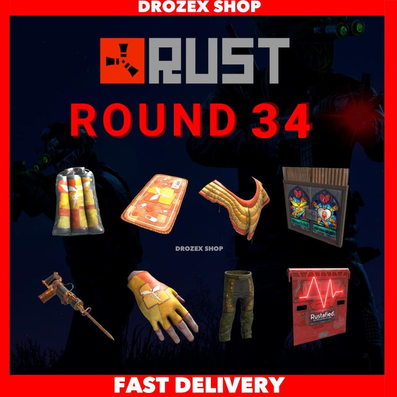 Rust Round 32 33 34 35 36 37 total 69/69 Skins Twitch Drops - Etsy Australia