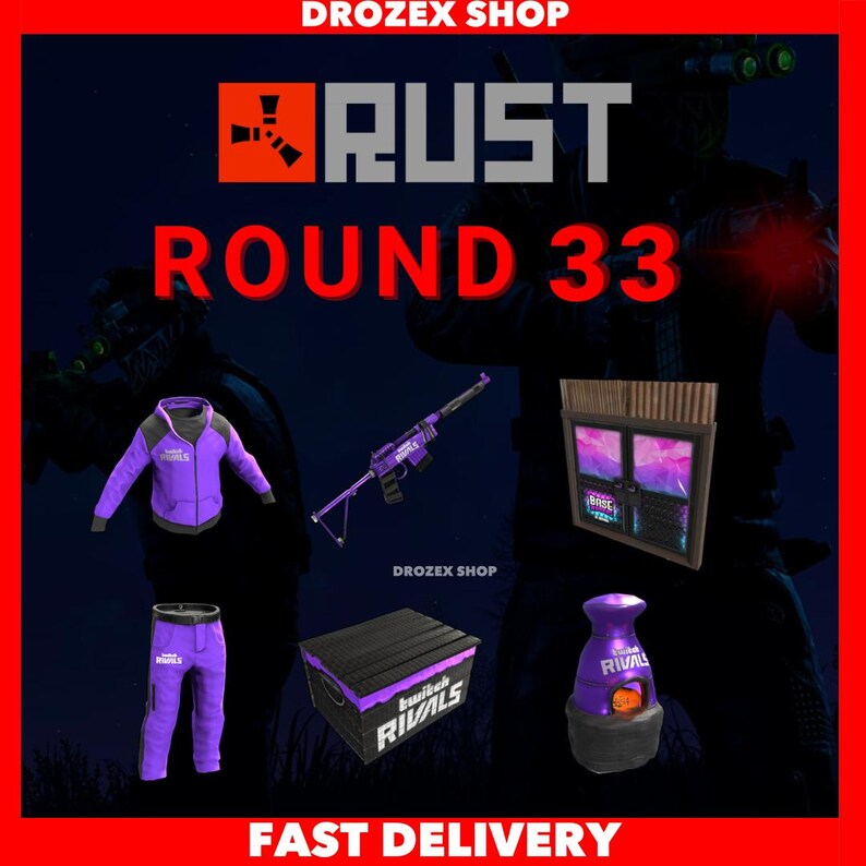 Rust Round 32 33 34 35 36 37 total 69/69 Skins Twitch Drops - Etsy ...