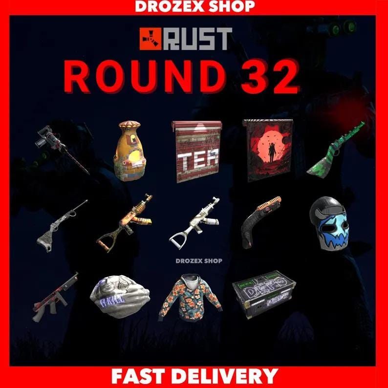 Rust Round 32 14 SKINS Twitch Drops - Etsy