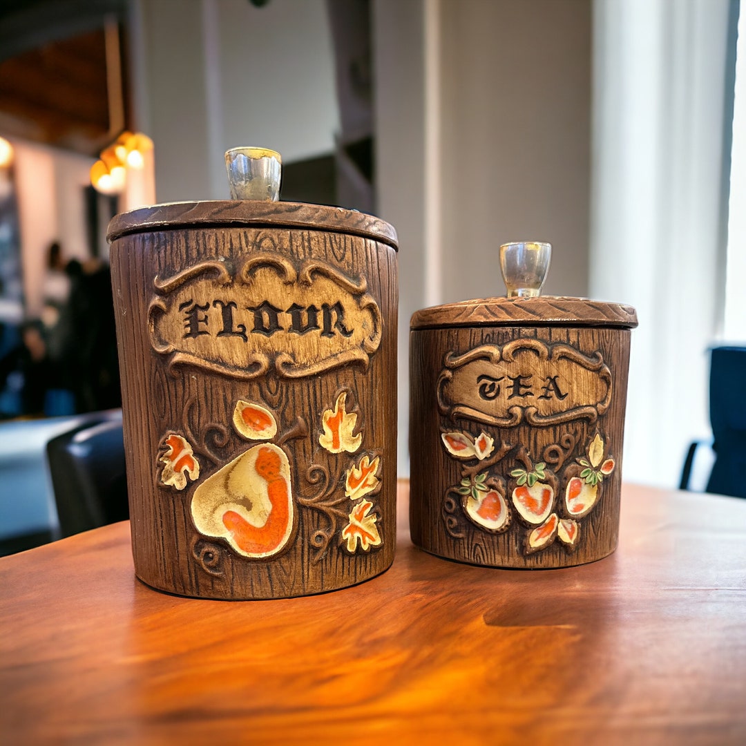 Treasure Craft Flour and Tea Canisters - Set of 2 - Etsy