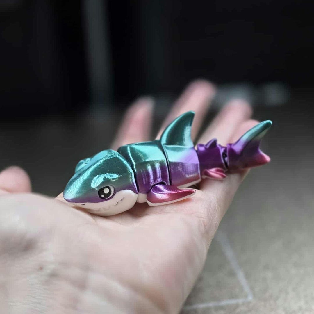 Mini 3D Printed Great White Shark –articulated 4” Fun Flexi Shark - Etsy