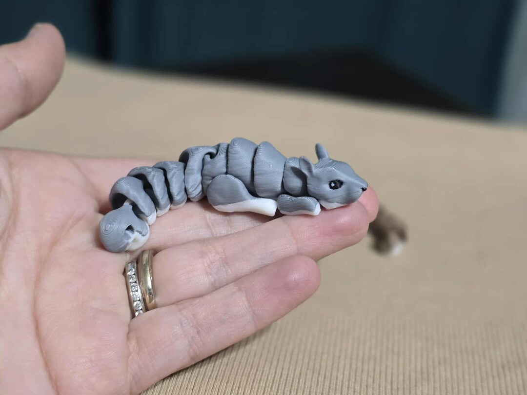 3D Printed Nano Squirrel Desk Pet: Articulated Fidget Toy, MTG Token - Etsy
