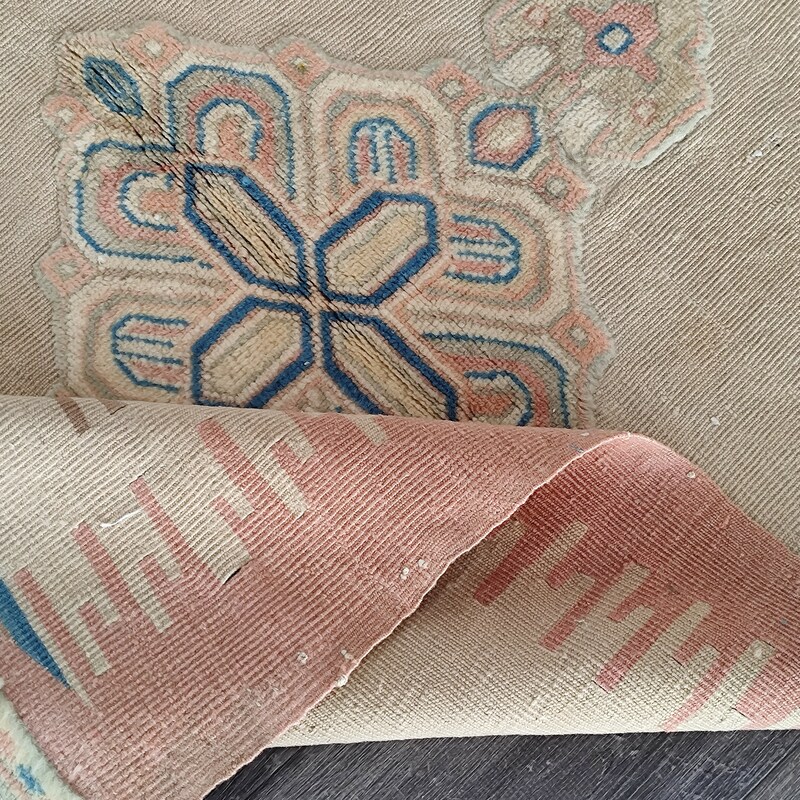 Blue Pink Turkish Rug - Etsy