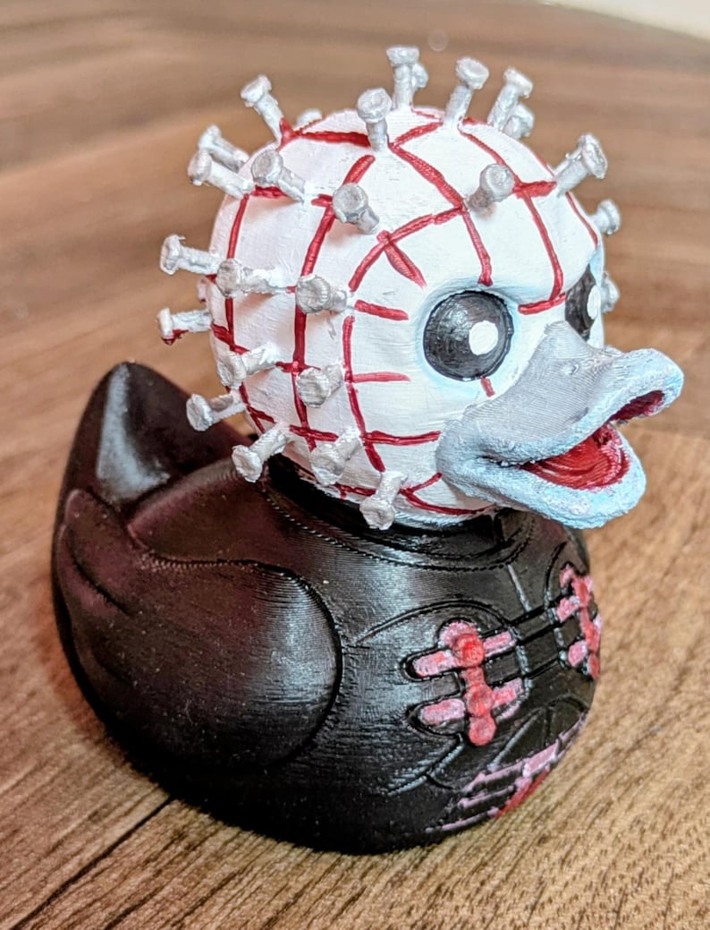 Hellraiser Pinhead Rubber Duck – Creepy Cute 3D Printed & Hand Painted ...