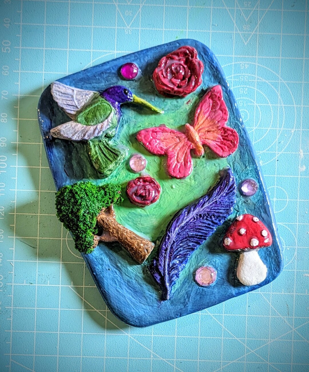 Nature Inspired Clay Wall Hanging, Handmade Unique Wall Art, Mushroom ...