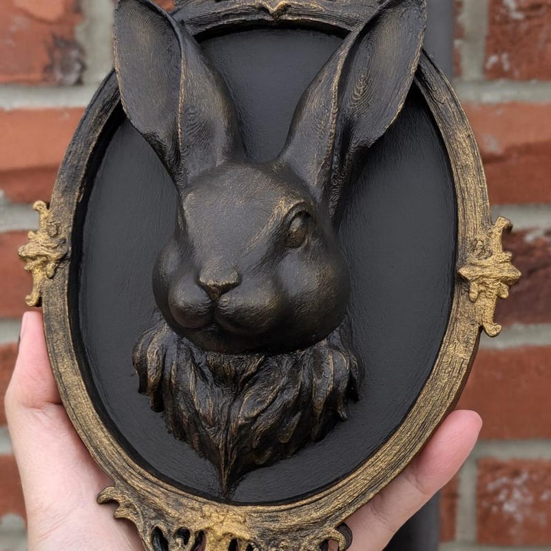Rabbit Hare Wall Plaque - Etsy