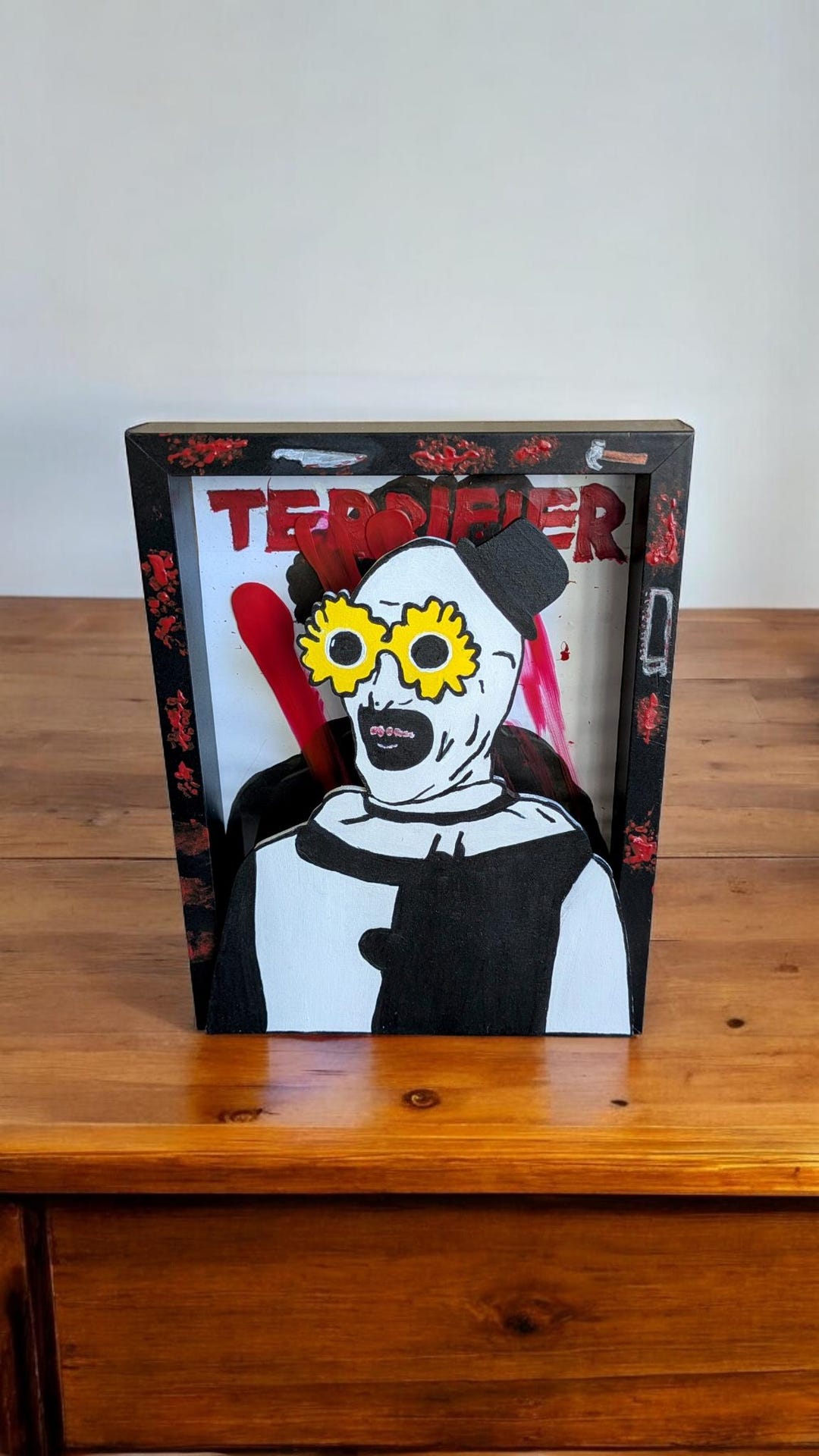 Art the Clown Terrifier Painting Wall Hanging Picture Frame - Etsy