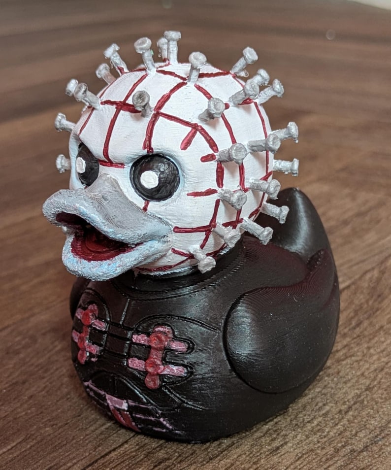 Hellraiser Pinhead Rubber Duck – Creepy Cute 3D Printed & Hand Painted ...