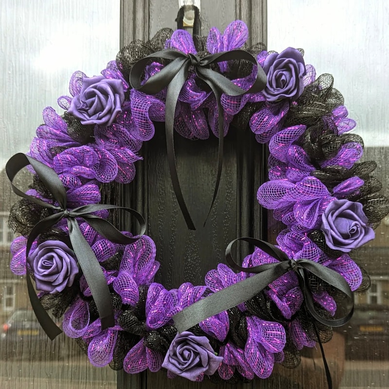 Purple Wreath - Etsy