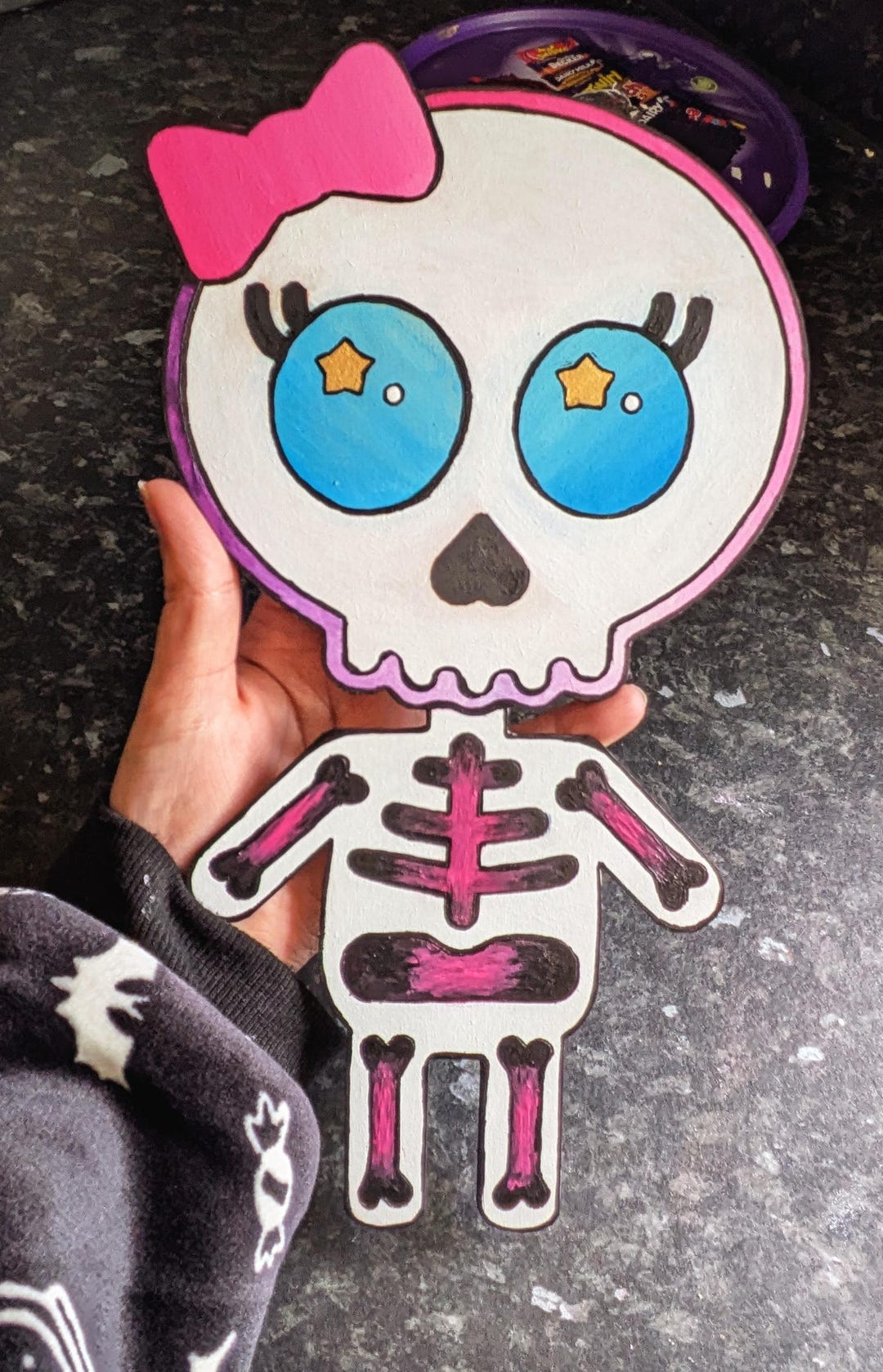 Skeleton Girl , Girls Alternative / Gothic Bedroom Decor Wood - Etsy