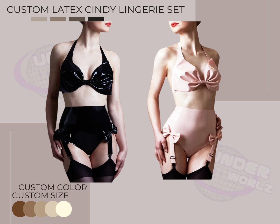 Custom Latex Cindy Lingerie Set - Etsy