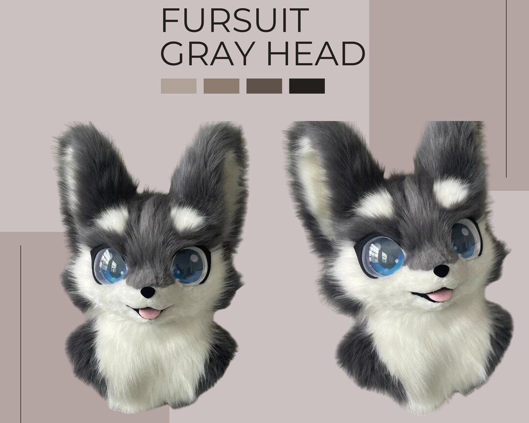 Fursuit Gray Head - Etsy