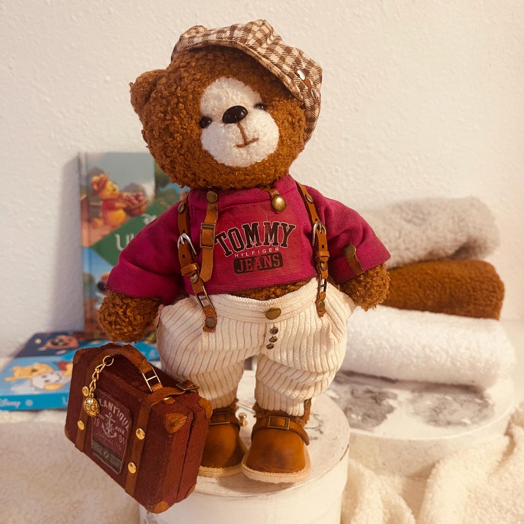 Vintage Teddy Bear Toy/ World Traveler Plush Bear/birthday Gift for Boy ...