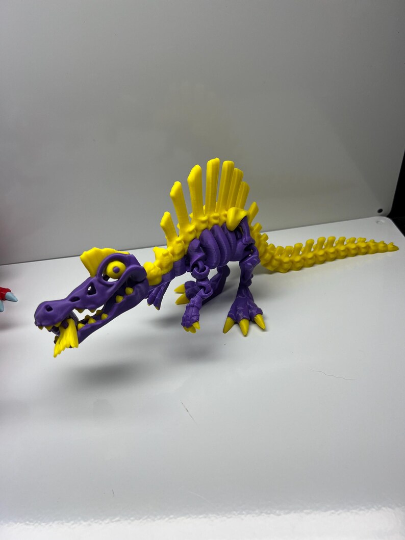 3d Printed Skeleton Spinosaurus With Fish - Etsy