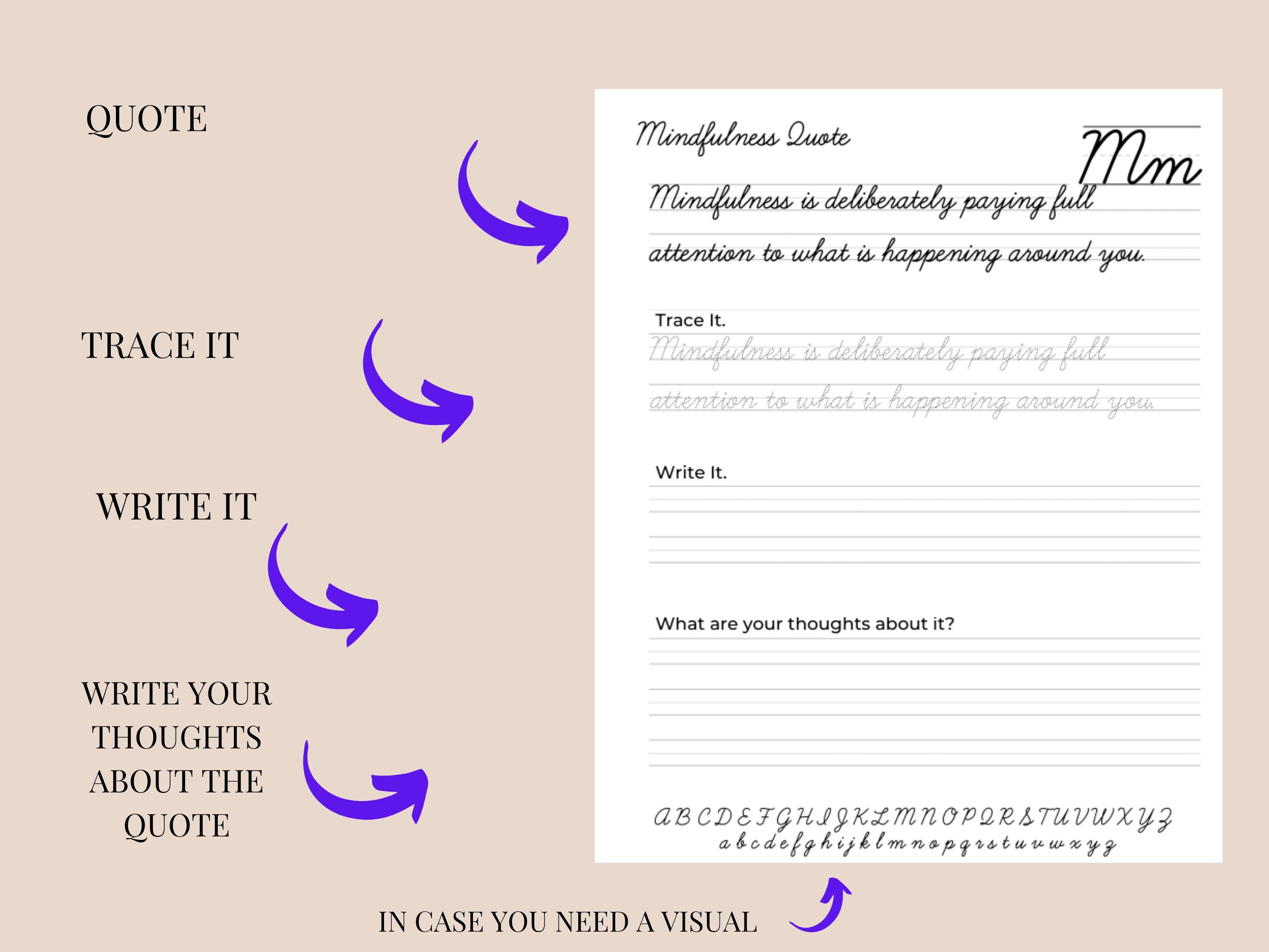 Cursive Writing Practice – 27-page Alphabet & Signature Writing Set ...