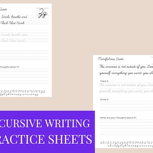 Cursive Writing Practice – 27-page Alphabet & Signature Writing Set ...