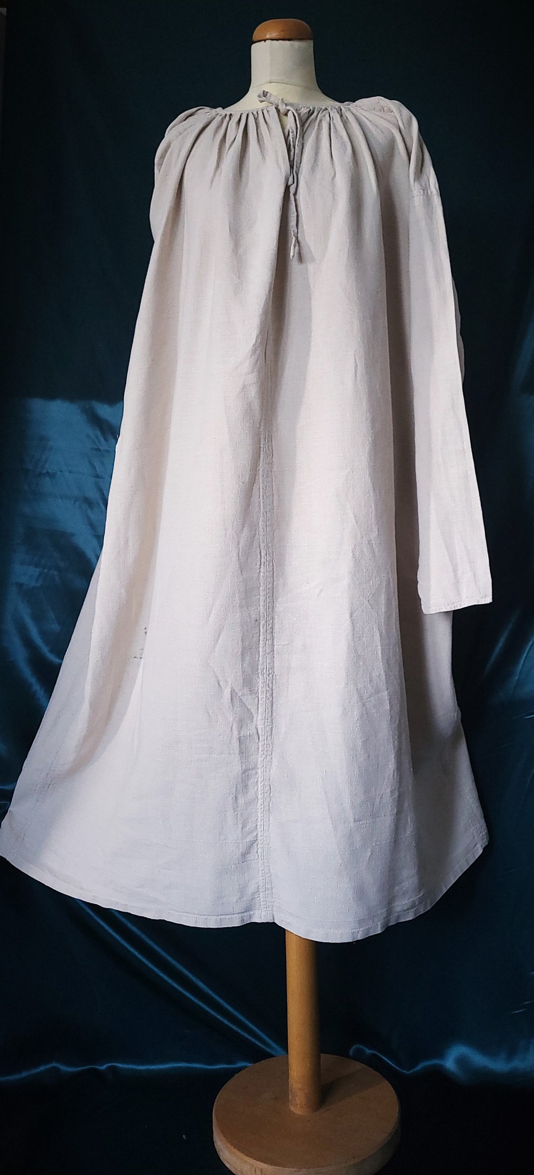 Linen Medival Slavic, Viking Dress, Pleated - Etsy