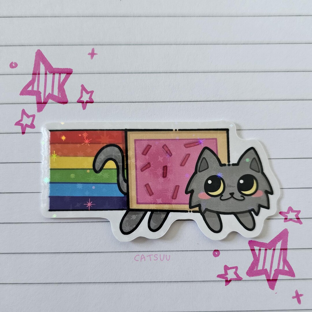 Cat Memes: NYAN Cat Holographic Sticker - Etsy