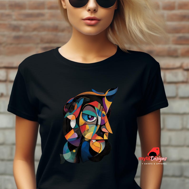 Modern Picasso T-shirt: Abstract Cubist Art Graphic Tee - Etsy