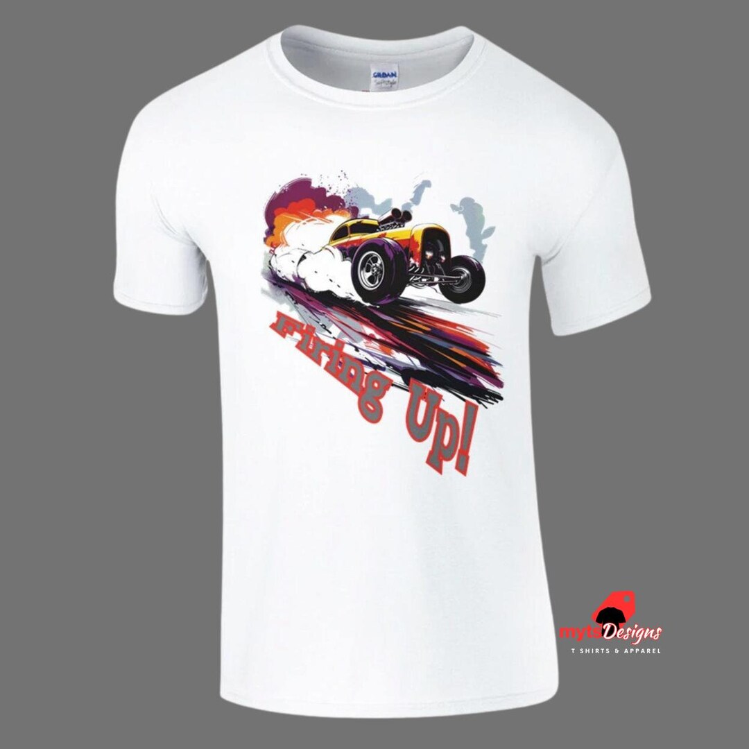 Retro Drag Racer,t Shirt, White Tshirts,car Lover Shirts, Racing Shirt ...
