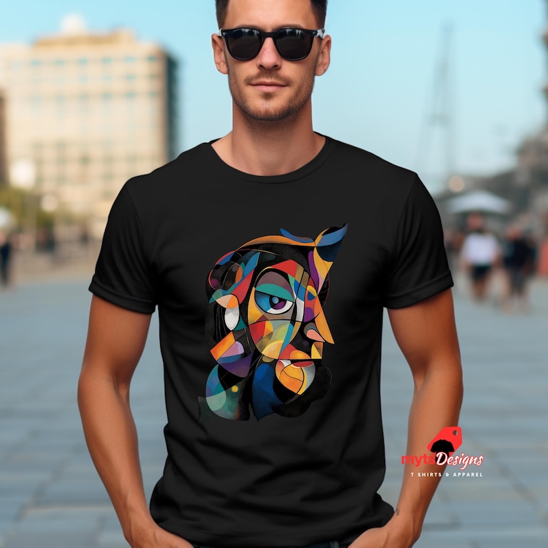 Modern Picasso T-shirt: Abstract Cubist Art Graphic Tee - Etsy