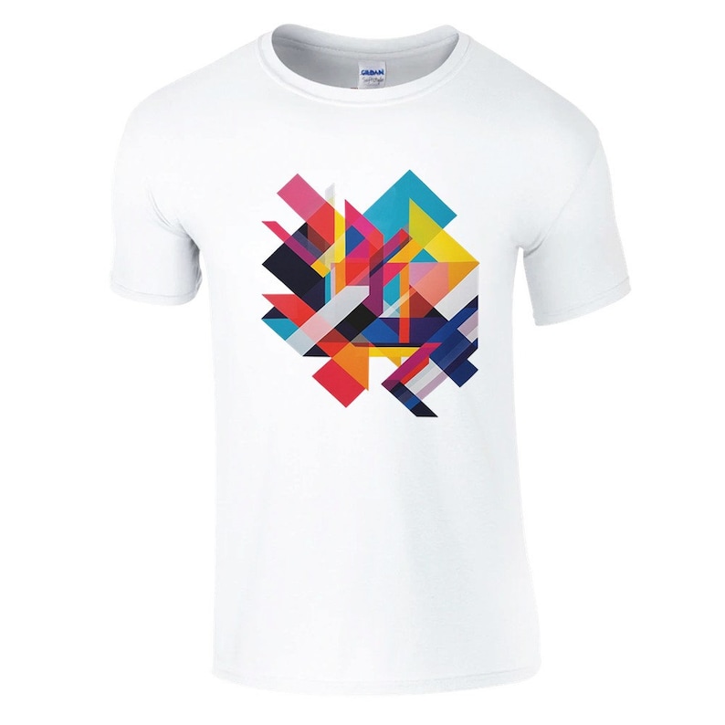 Geometric T-shirt, Geometric Shapes T-shirts, Unique Modern Art Tees ...