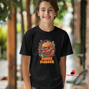 Binge Burger T-shirts - Retro Fast Food Tees - Trendy Burger Lovers ...
