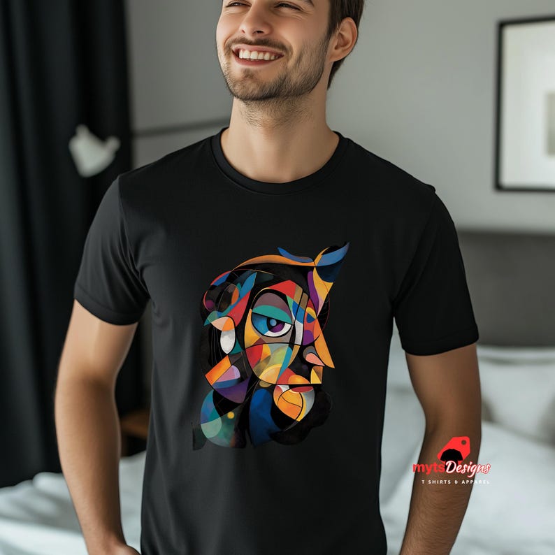 Modern Picasso T-shirt: Abstract Cubist Art Graphic Tee - Etsy