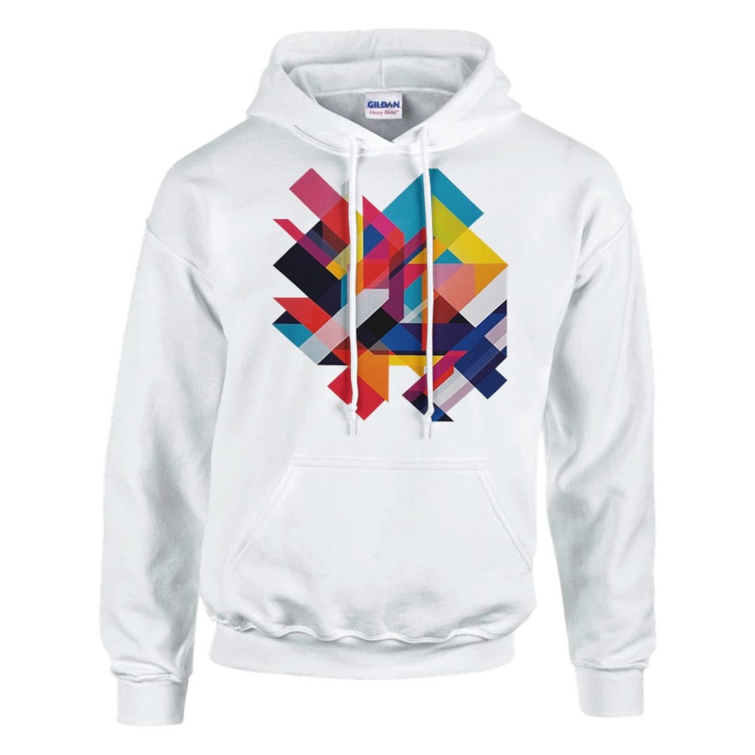 Geometric Shapes Hoodie: Trendy Abstract Art Graphic Sweatshirt - Etsy